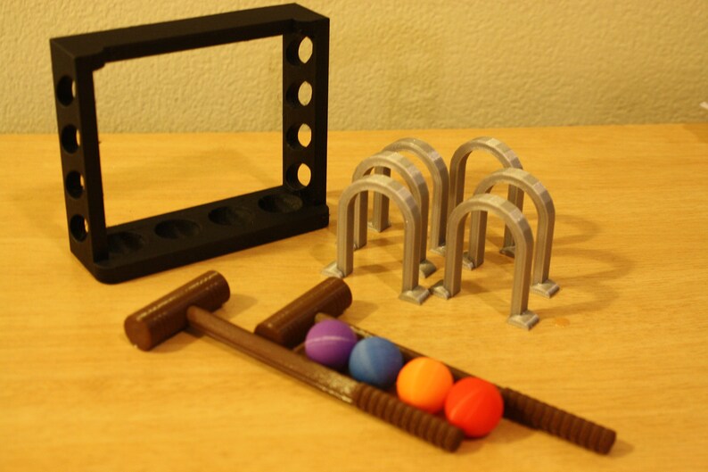 Desktop Croquet Set Mini 3D Printed - Etsy
