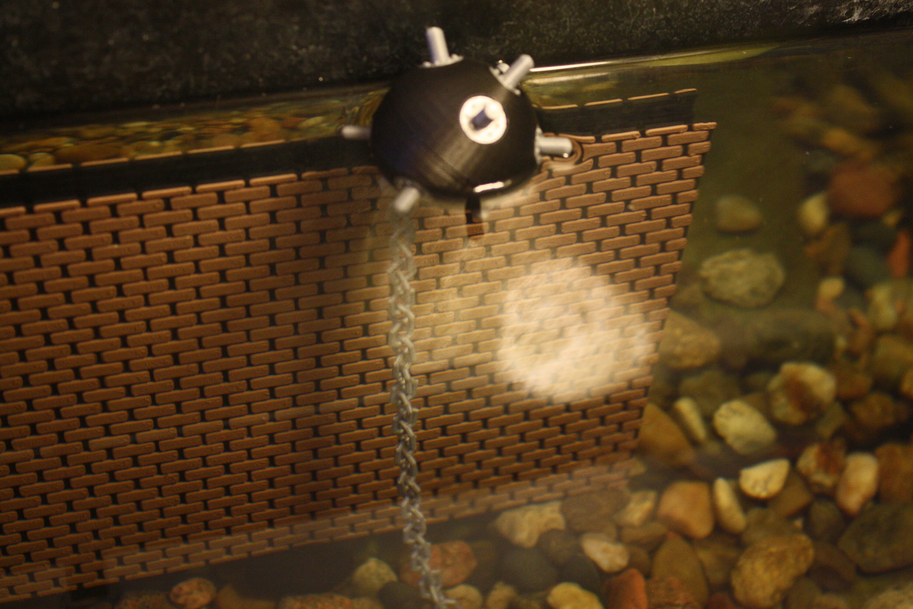 Aquarium Decoration World War Floating Mine With Spiked Ball, Chains ...