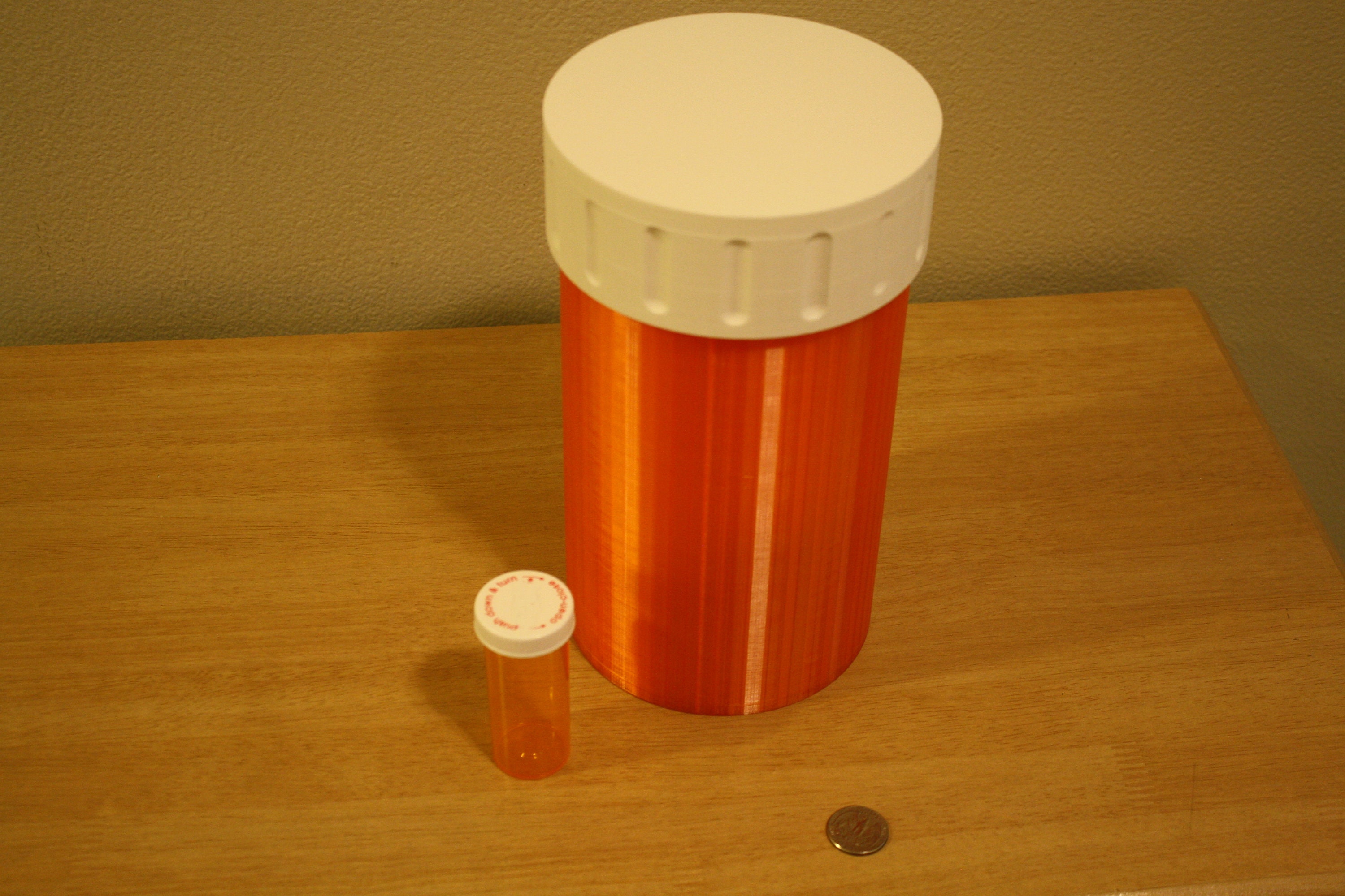 Giant 3D Printed Prescription Bottle - Unique Storage Container - Etsy