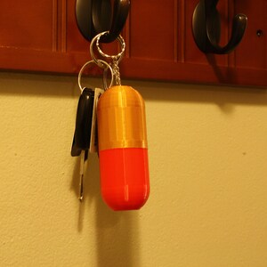Small Pill / Capsule - Storage and Cosplay Keychain - Small Sized ...