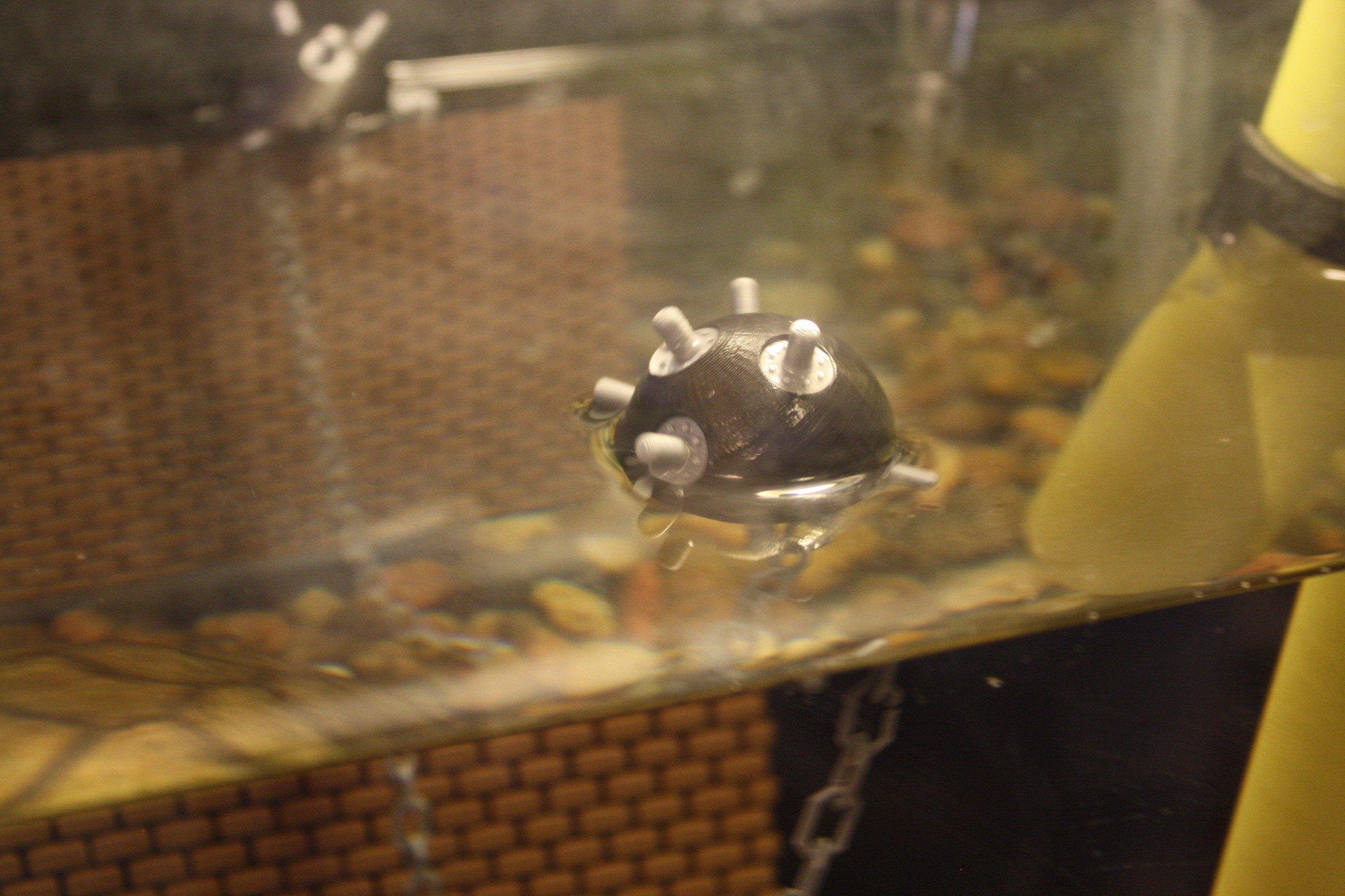 Aquarium Decoration World War Floating Mine With Spiked Ball, Chains ...