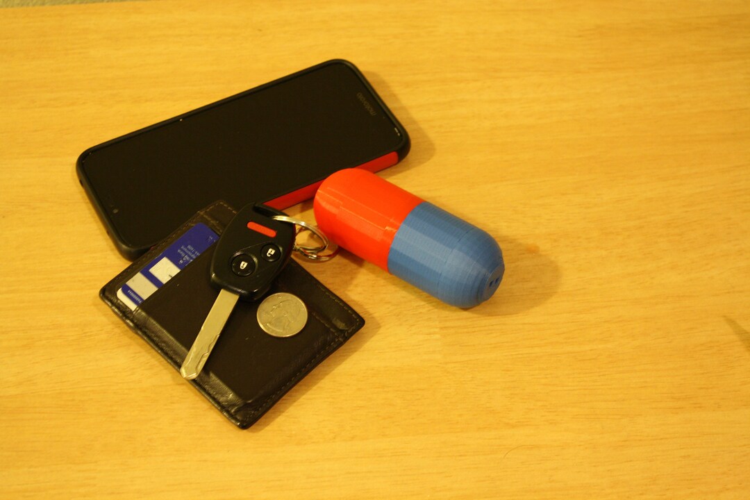 Small Pill / Capsule - Storage and Cosplay Keychain - Small Sized ...