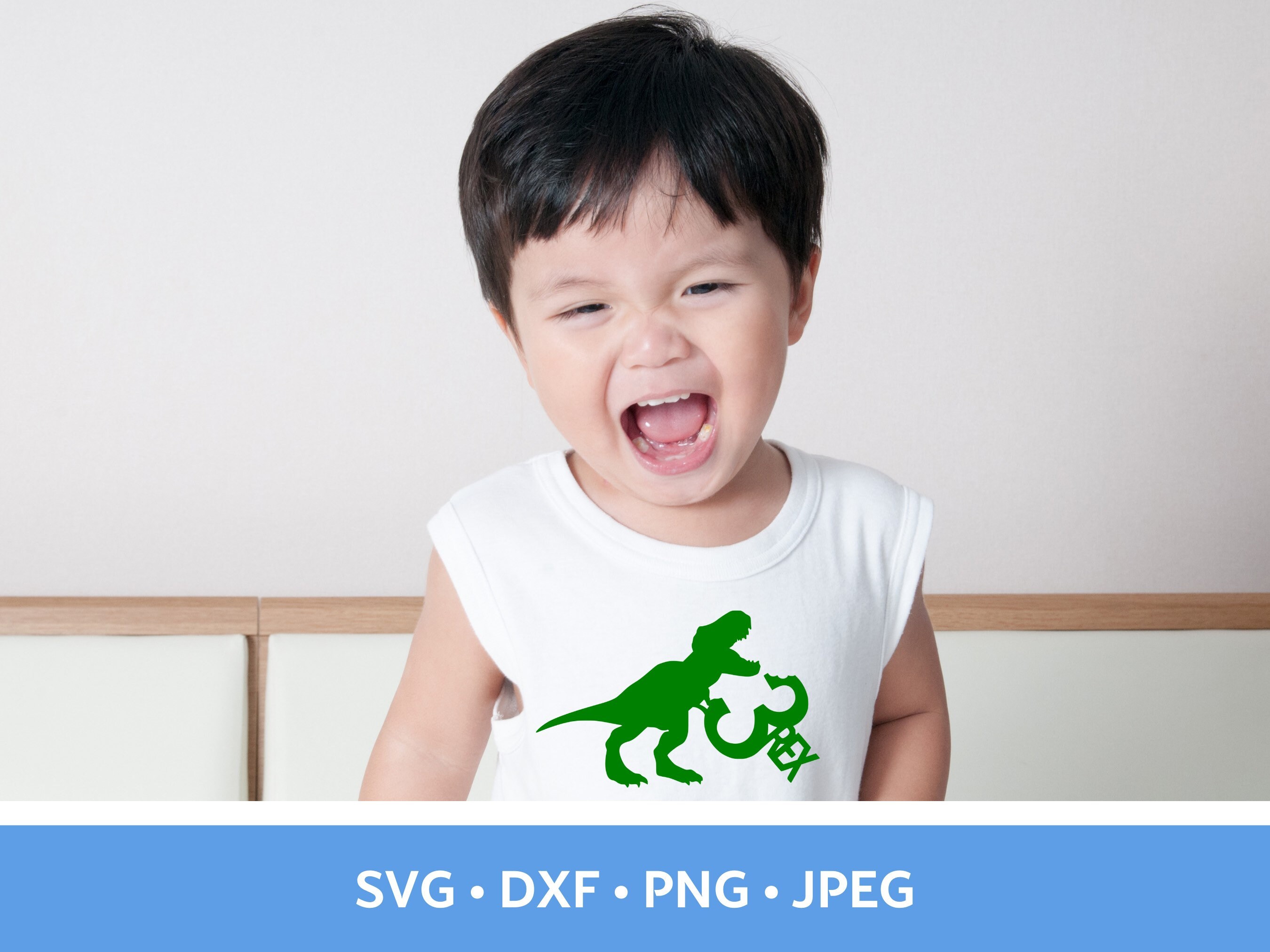 Three Rex Dinosaur Theme Party SVG DIY Toddler Roaring T-rex | Etsy