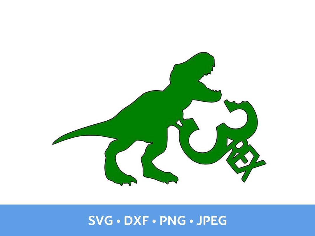 Three Rex Dinosaur Theme Party SVG, DIY Toddler Roaring T-rex Design ...