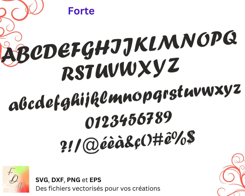 Alphabet Forte Svg, Eps, Dxf, Png Digital File - Etsy Australia