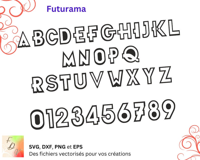 Futurama Alphabet Svg, Dsf, Eps, Png Digital File - Etsy