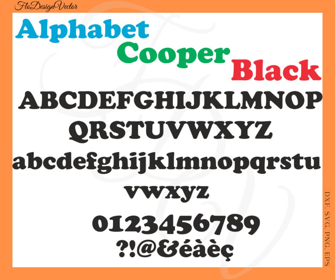 Alphabet Cooper Black Svg Dxf Eps Png - Etsy