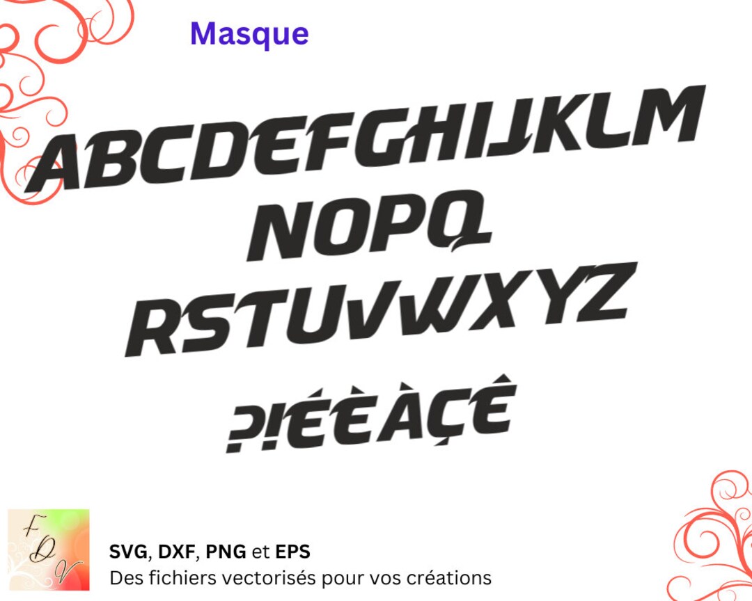 Alphabet Mask Svg, Dxf, Eps, Png, Digital File - Etsy
