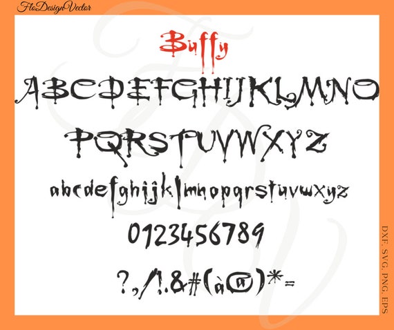 Alphabet Buffy Svg Dxf Eps Png - Etsy UK