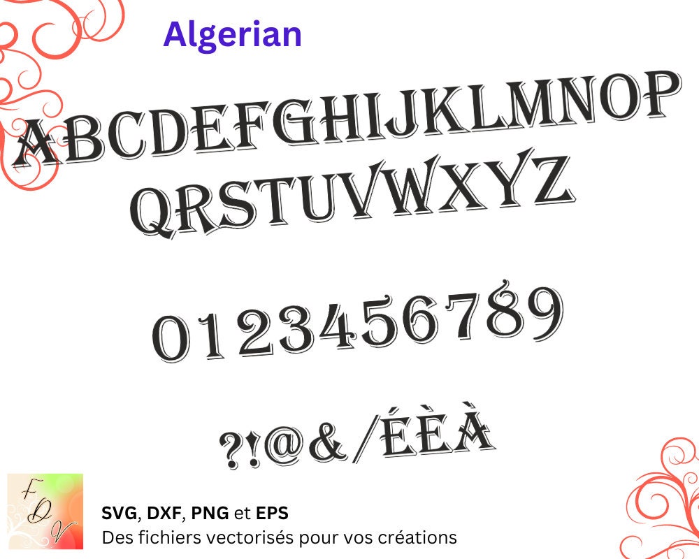 Algerian Font In Canva