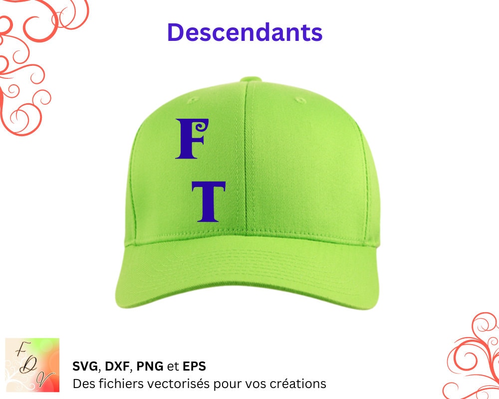 Alphabet the Descendants SVG, DXF, EPS, PNG Digital File - Etsy