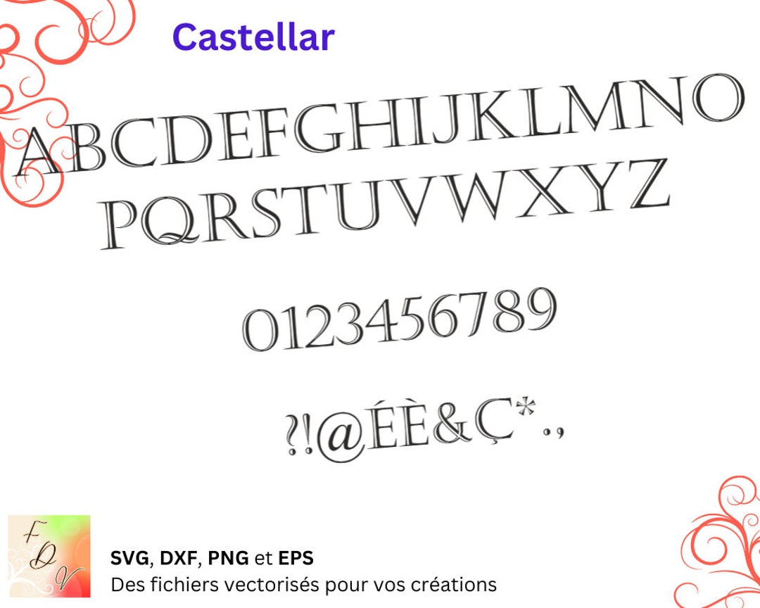 Alphabet Castellar Svg, Eps, Dxf, Png Digital File - Etsy