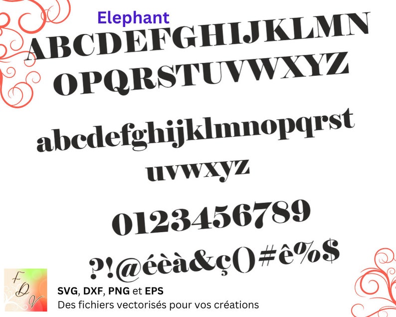 Alphabet Elephant Svg, Dxf, Eps, Png, Digital File - Etsy