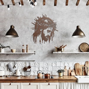 Jesus Metal Wall Art, Jesus Metal Sign Metal Wall Decor, Christian ...
