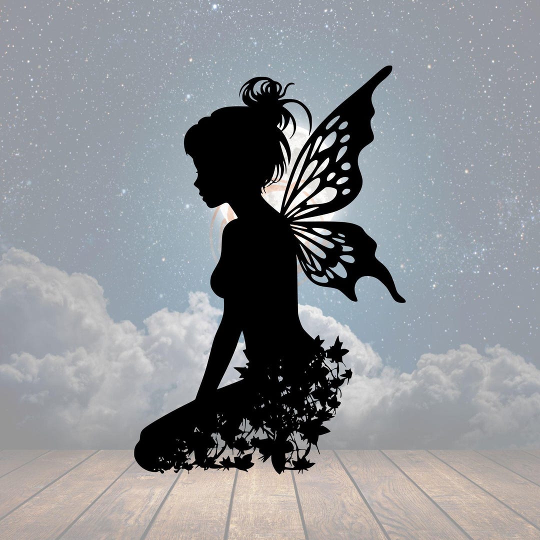 Floral Fairy Sign, Fairy Metal Art, Metal Wall Art, Cut Metal Sign ...