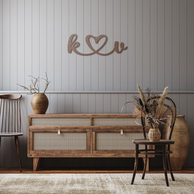 Personalized Initials Heart Sign, Custom Couples Initials Sign, Custom ...