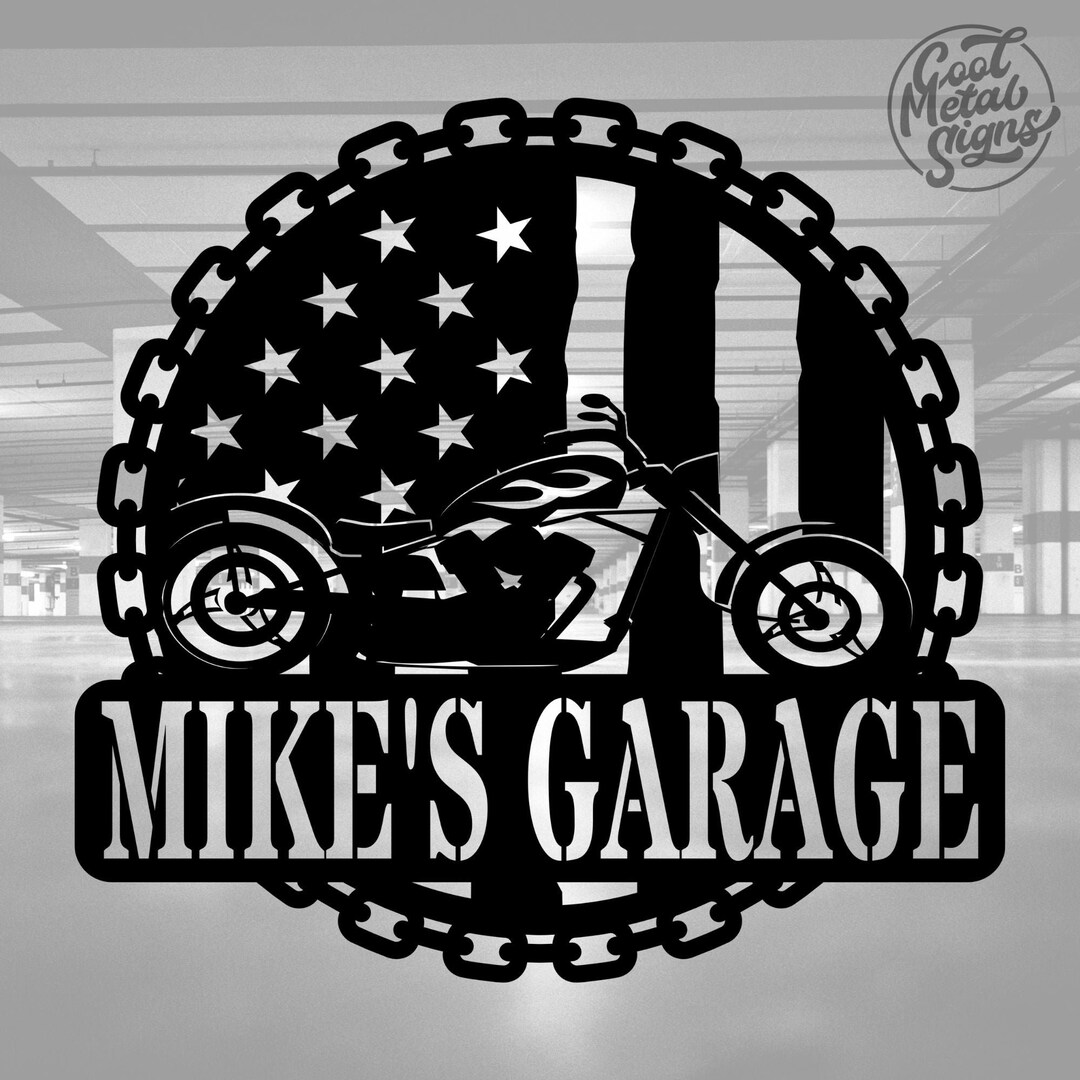 Custom Motorcycle Sign, Personalized American Motorcycle Sign ...