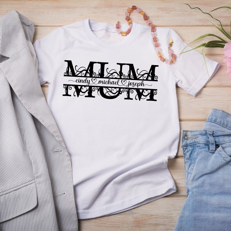 Mum Swirl Svg, Mum Split Svg, Mum Svg, Mum Monogram Svg, Mum Split Name ...