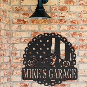 Custom Motorcycle Sign, Personalized American Motorcycle Sign ...