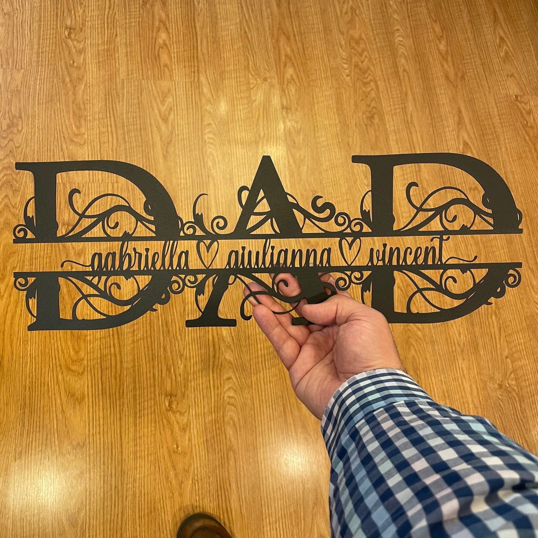 Fathers Day Sign, Personalized Gift for Dad, Dad Metal Sign, Birthday ...