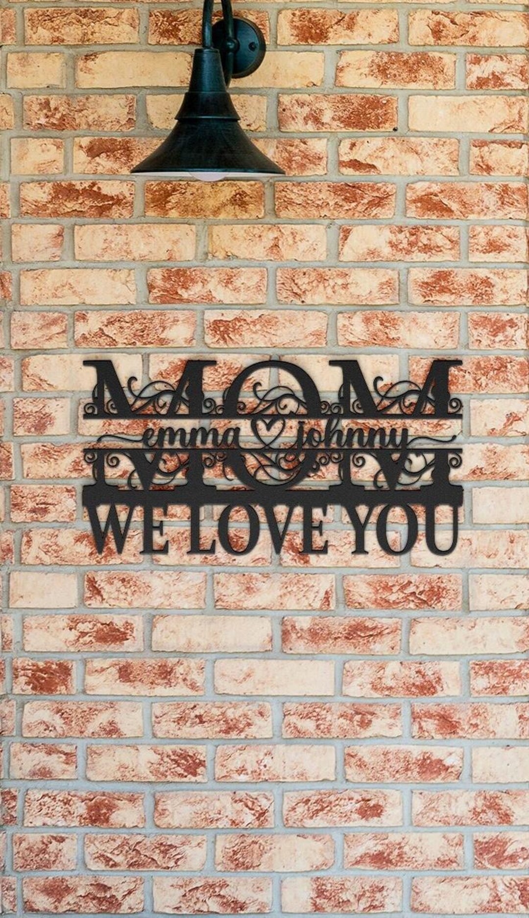 Personalized We Love You MOM Metal Sign, Custom MOM Sign for Mothers ...