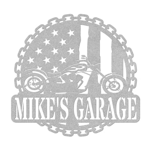 Custom Motorcycle Sign, Personalized American Motorcycle Sign ...