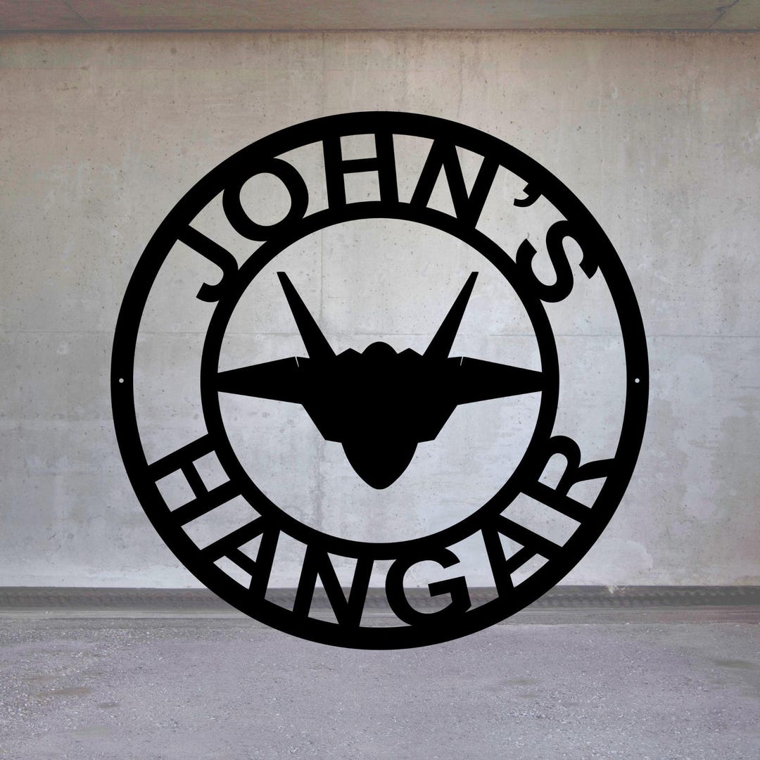 Personalized Fighter Jet Metal Sign: Pilot Hangar Decor - Etsy