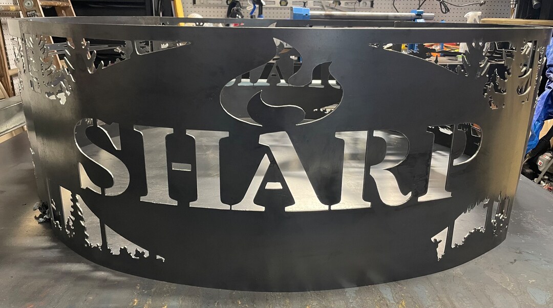 Personalized Fire Pit Ring, Custom Fire Pit, Fire Pit Scene Fire Pit ...