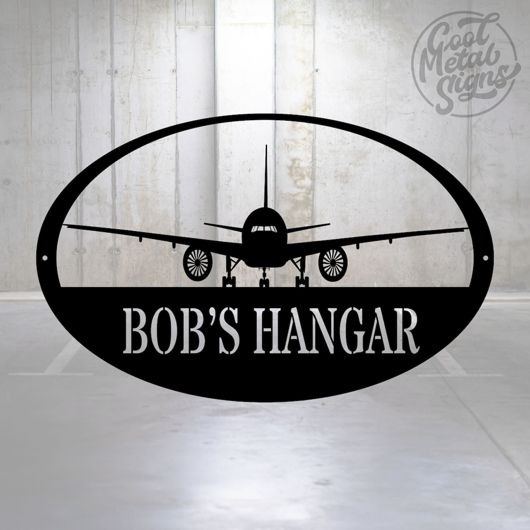 Personalized Airplane Sign, Custom Airplane Sign, Metal Airplane Sign ...