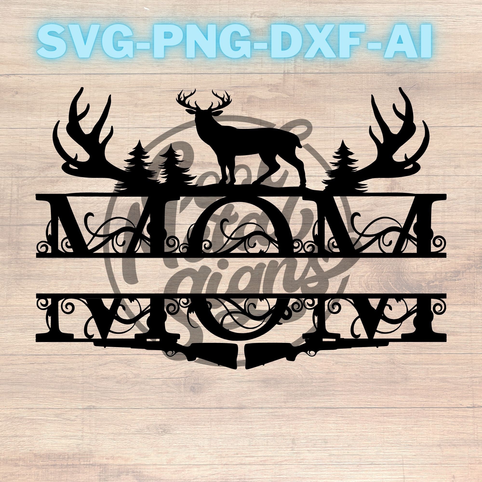 Mom Deer Scene Svg Mom Split Svg Mom Svg Mom Monogram Svg - Etsy Portugal