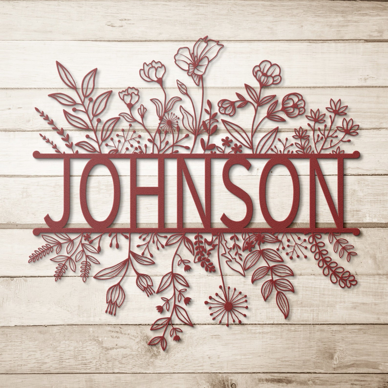 Personalized Wild Flower Sign, Custom Name Flower Sign, Personalized ...