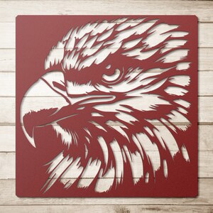 Eagle Portrait Metal Sign, Eagle Decor, Bald Eagle Art, Eagle Sign ...