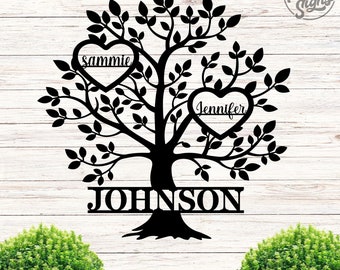 Interchangeable Family Tree Custom Family Tree My Family Tree Metal ...