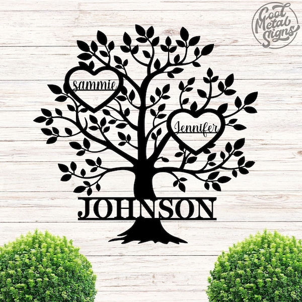 Family Tree Metal Wall Art - Etsy