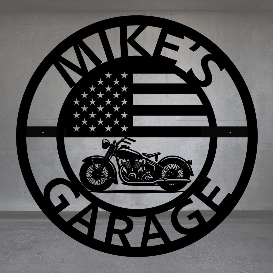 Personalized Classic Motorcycle Sign, Custom Motorcycle Metal Sign ...