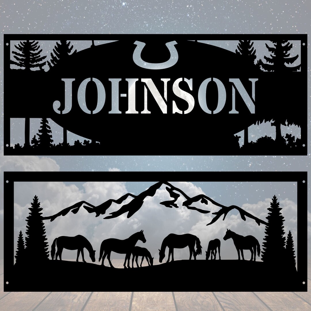 Personalized Horse Scene Fire Pit Ring, Custom Horse Fire Pit Ring ...