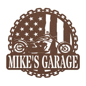 Custom Motorcycle Sign, Personalized American Motorcycle Sign ...