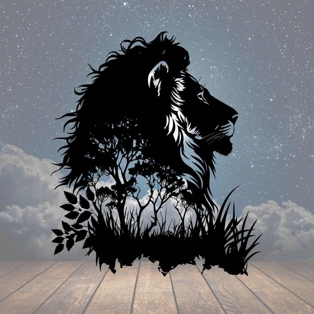 Majestic Lion Metal Sign, Metal Wall Art, Lion Wall Decor, Gift for ...