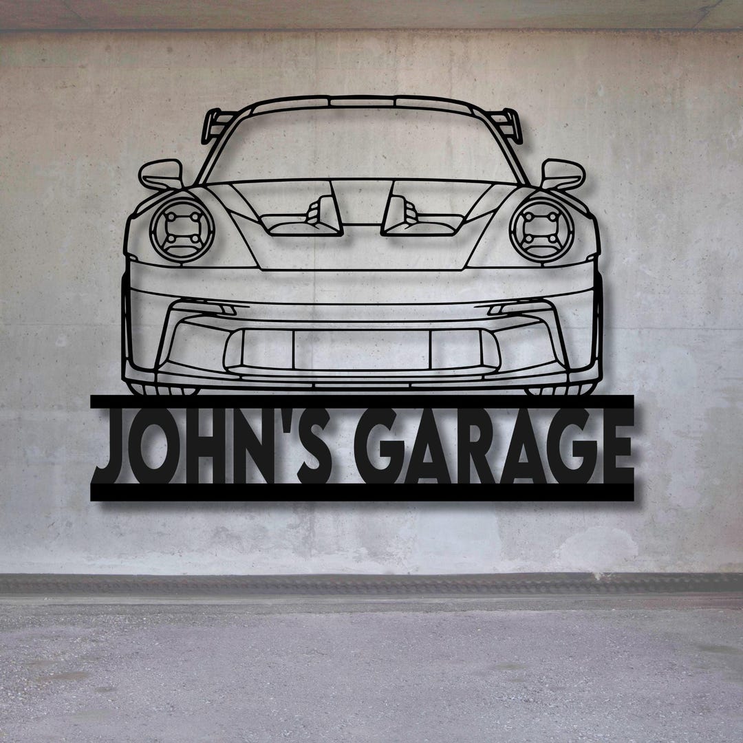 Personalized 911 Sports Car Metal Sign: Garage Wall Art Decor - Etsy