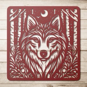 Wolf Portrait Metal Sign, Wolf Metal Decor, Metal Wall Decor, Cut Metal ...