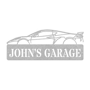 Personalized C8 Corvette Metal Sign: Custom Garage Wall Art - Etsy