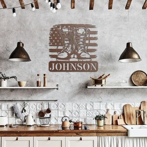 Personalized US Military Boots Metal Sign , Personalized US Military ...