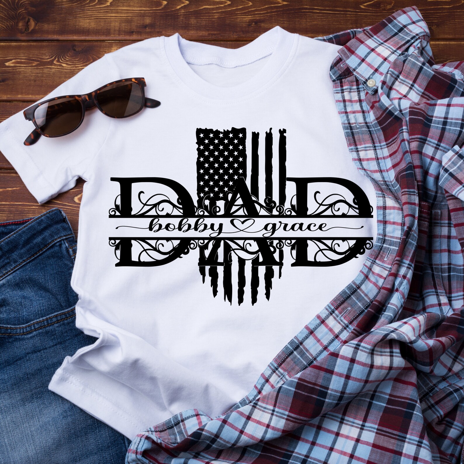 Dad American Flag Svg Dad Split Svg Dad Svg Dad Monogram - Etsy