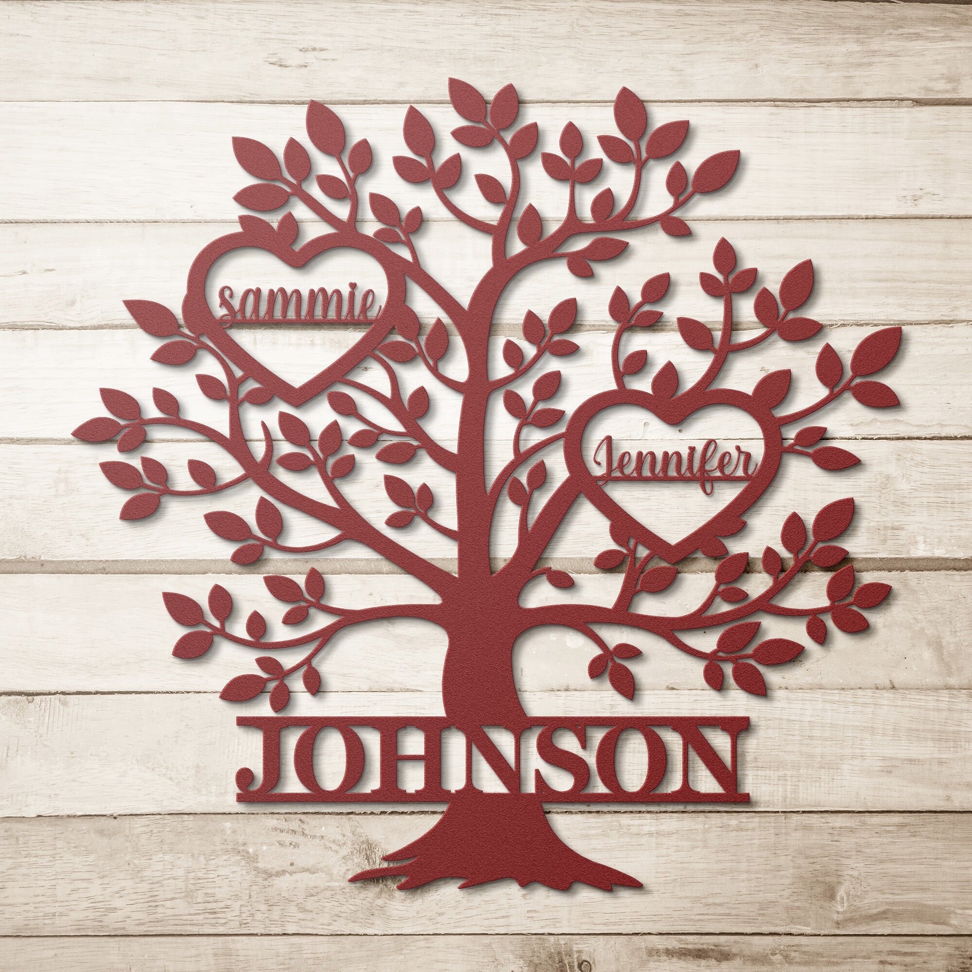 Personalized Family Tree Metal Sign: Custom Home Decor Gift - Etsy