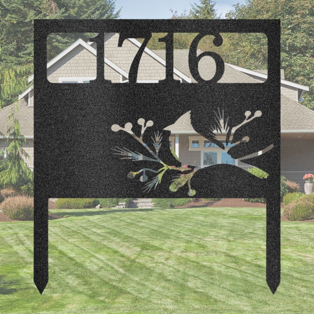 Custom Bird Address Metal Stake, Cardinal Stake Sign, Cardinal Yard ...