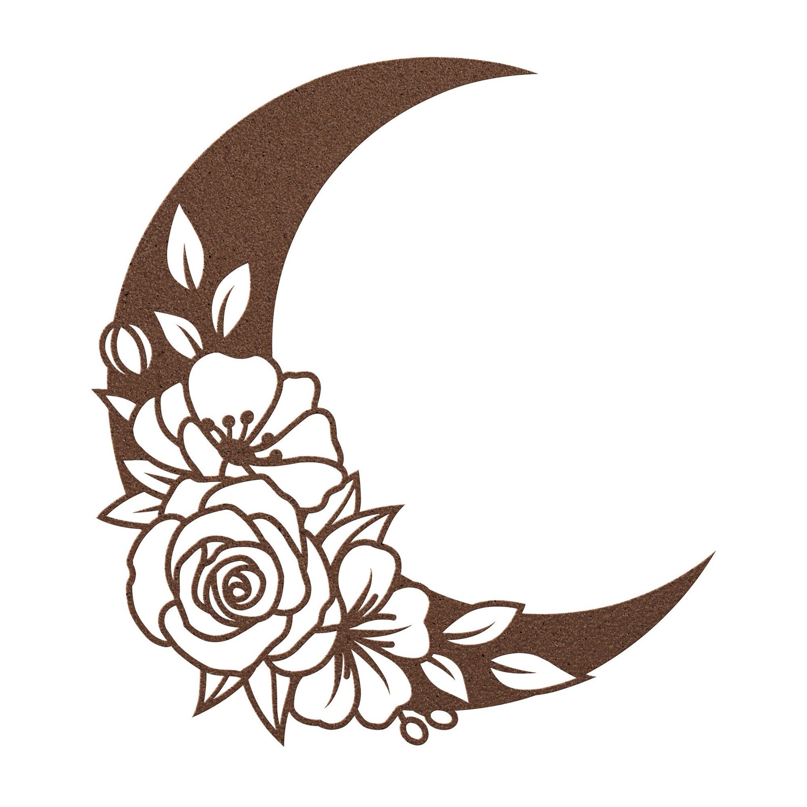 Daisy Floral Moon Sign, Daisy Metal Art, Moon Metal Art, Moon Decor ...