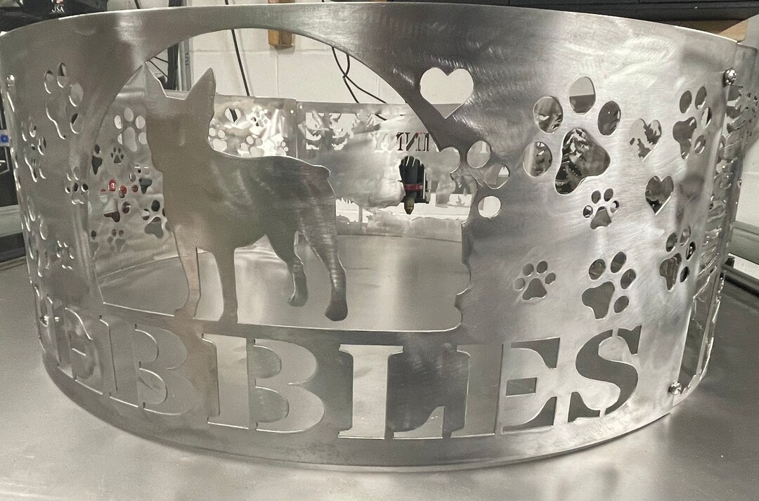 Personalized Dog Fire Pit Ring: Raw Steel Outdoor Decor - Etsy
