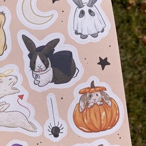 Halloween Bunny Stickers // Cute Stickers, Animal Stickers, Planner ...
