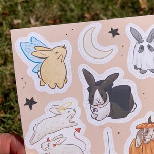 Halloween Bunny Stickers // Cute Stickers, Animal Stickers, Planner ...