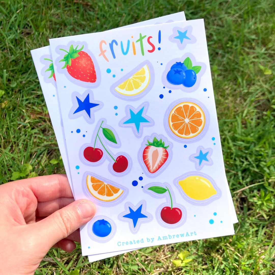 Fruit Stickers // Cute Stickers, Scrapbooking, Journaling, Vinyl ...